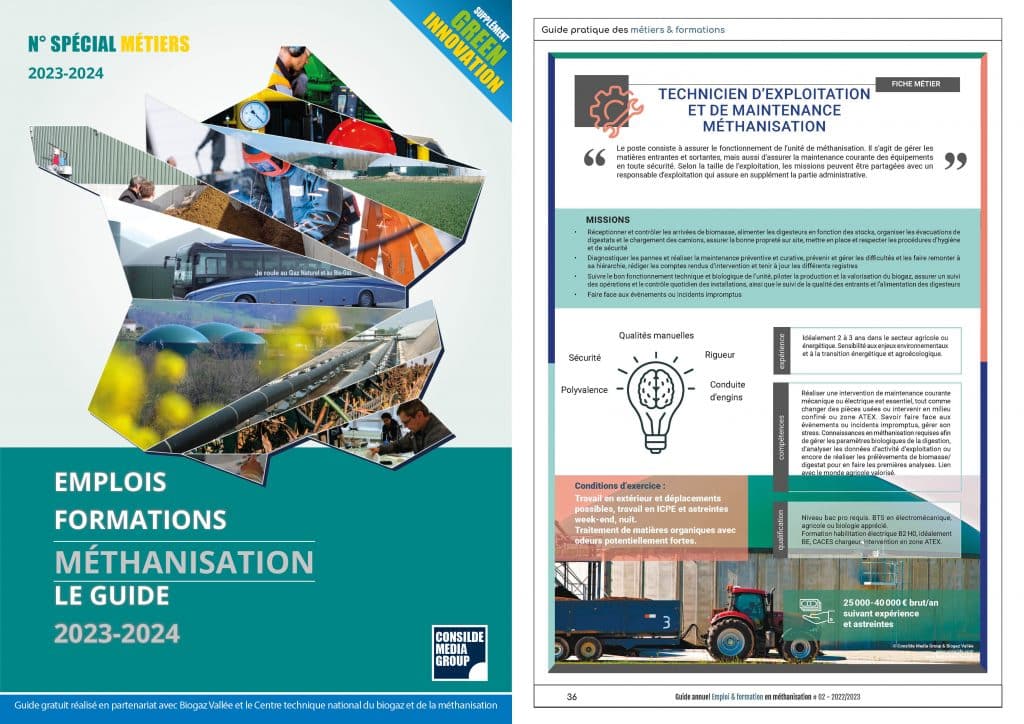 Méthanisation : 3ème édition du Guide Emplois & Formations - Innovation24.news